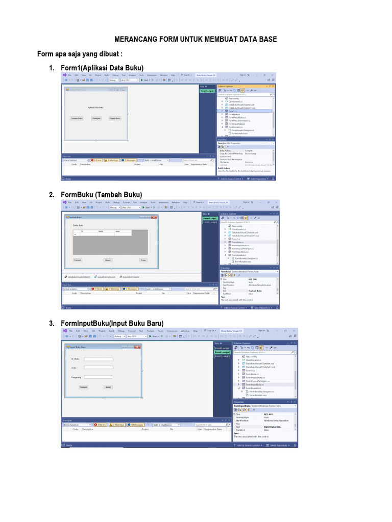 Merancang Form Untuk Membuat Data Base - 2 | PDF | Karier & Perkembangan | Komputer
