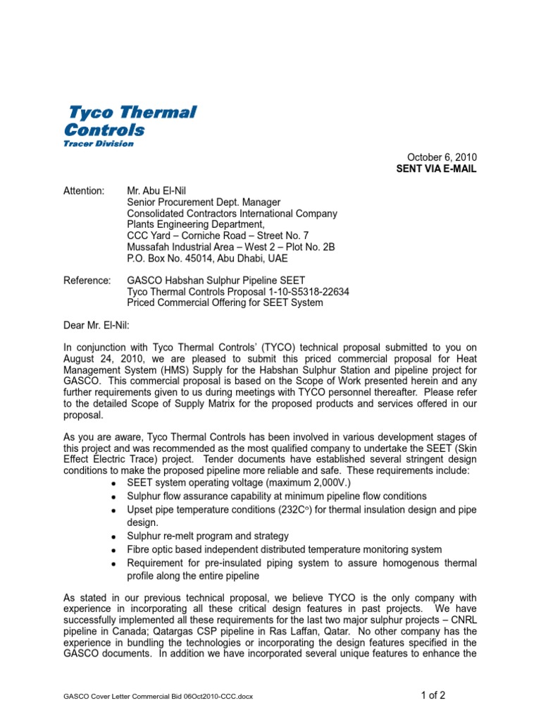 TYCO Thermal - SEET SYSTEM - Unpriced Offer | PDF | Thermal Insulation ...