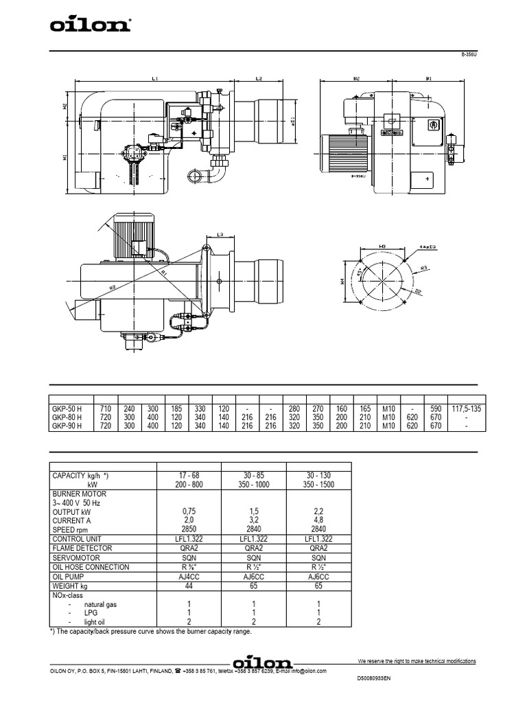 Grupo 2C_GKP50-90 EN Data Sheet | PDF | Energy Technology | Gases