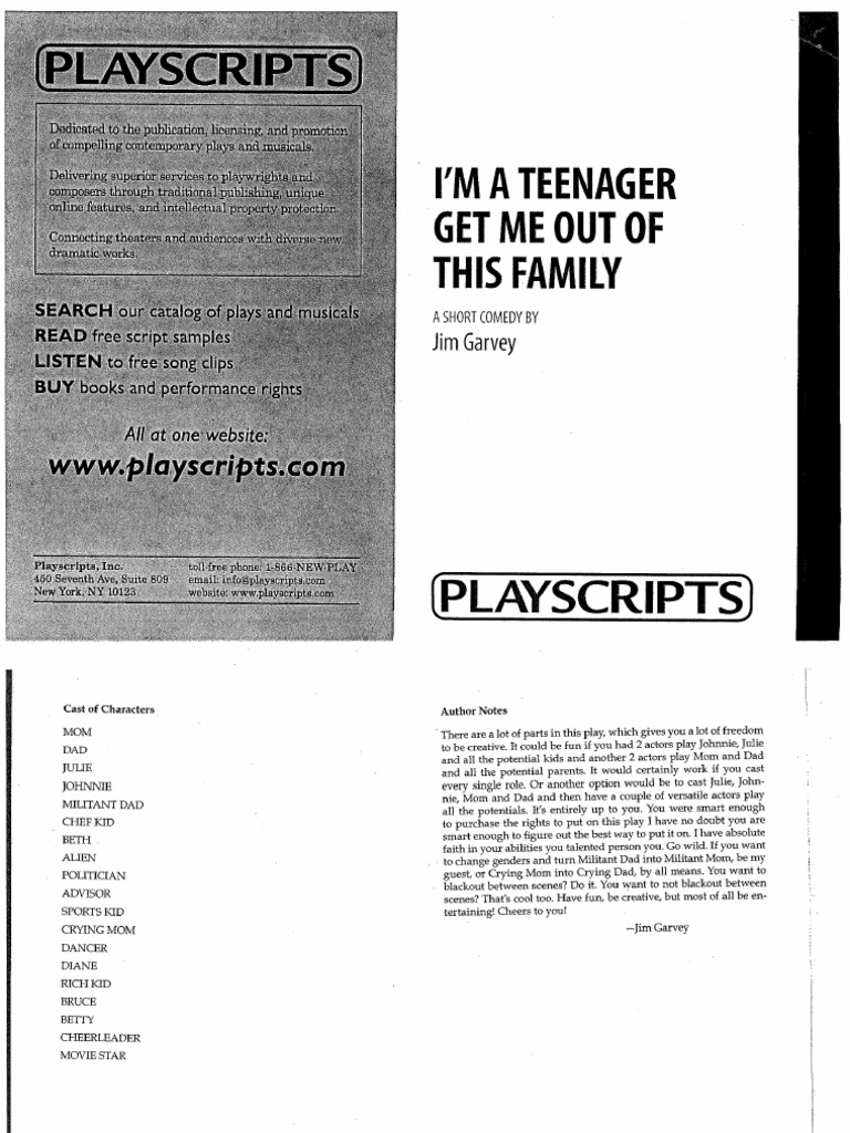 I M A Teenager Get Me Out of This Family - Jim Garvey | PDF