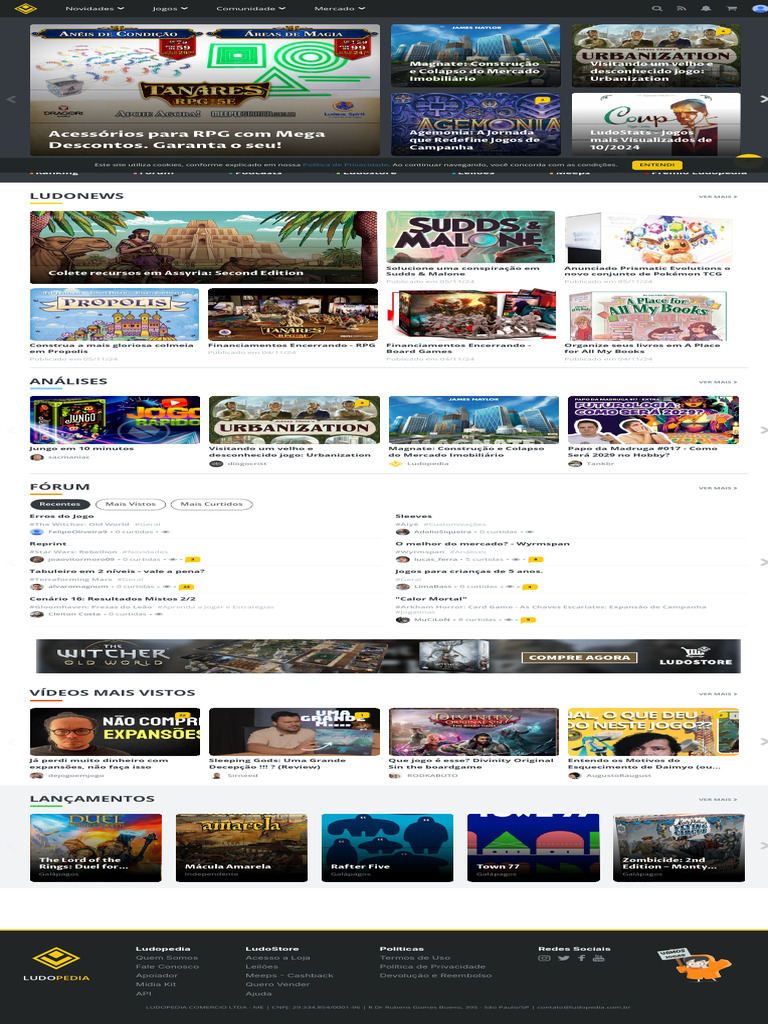 Ludopedia - Portal de Jogos de Tabuleiro | PDF | Jogos de tabuleiro | Jogos