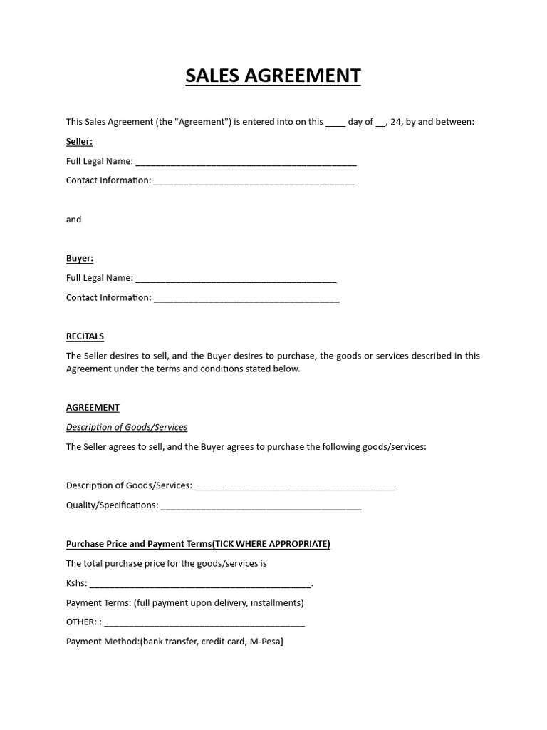 Meko SALES AGREEMENT | PDF