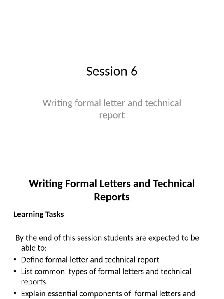 Formal Letters and Technical Reports Guide | PDF | Information