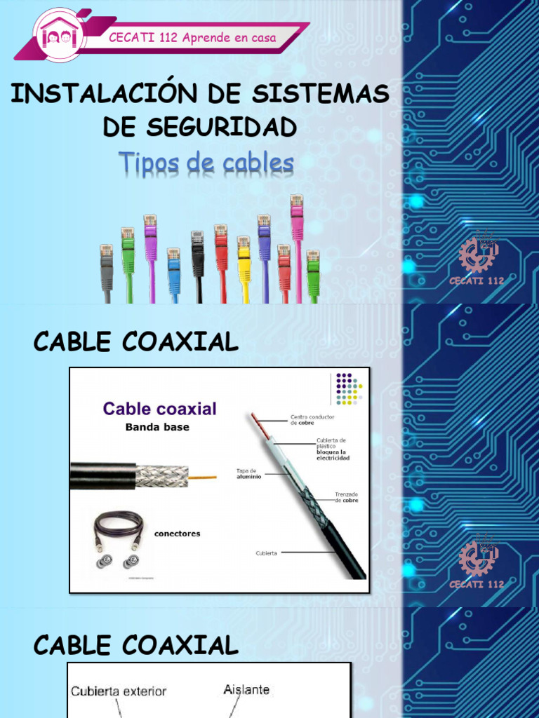 Tipos de Cables para Redes y Seguridad | PDF