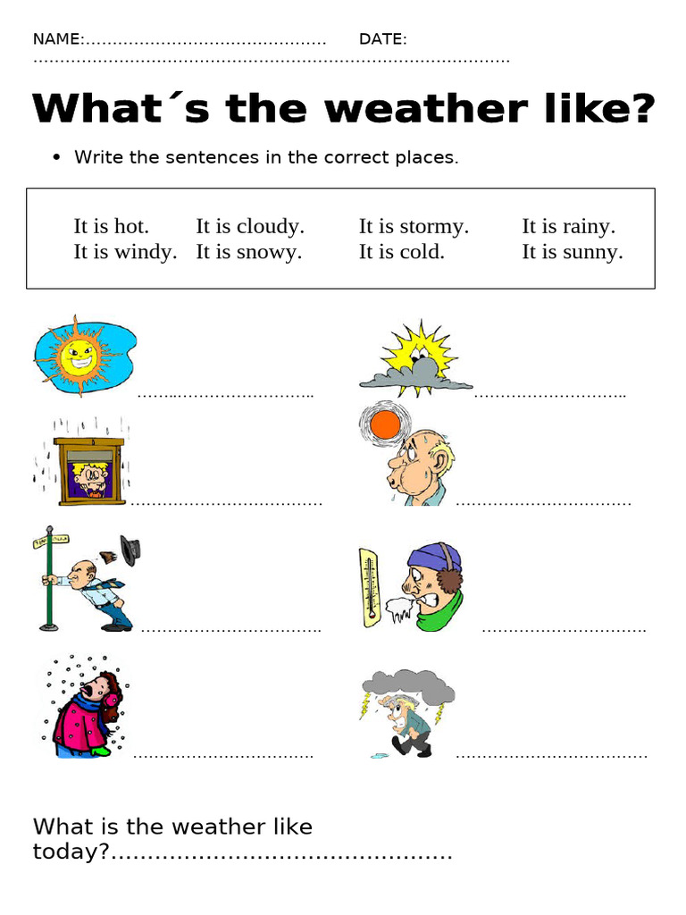 Weather Fun Activities Games | PDF