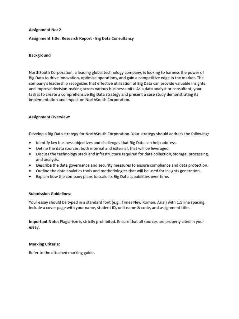 Big Data Strategy for NorthSouth | PDF | Big Data | Methodology