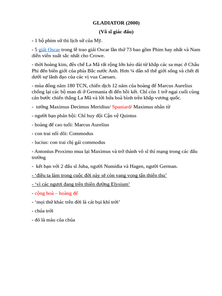 Gladiator (2000) | PDF
