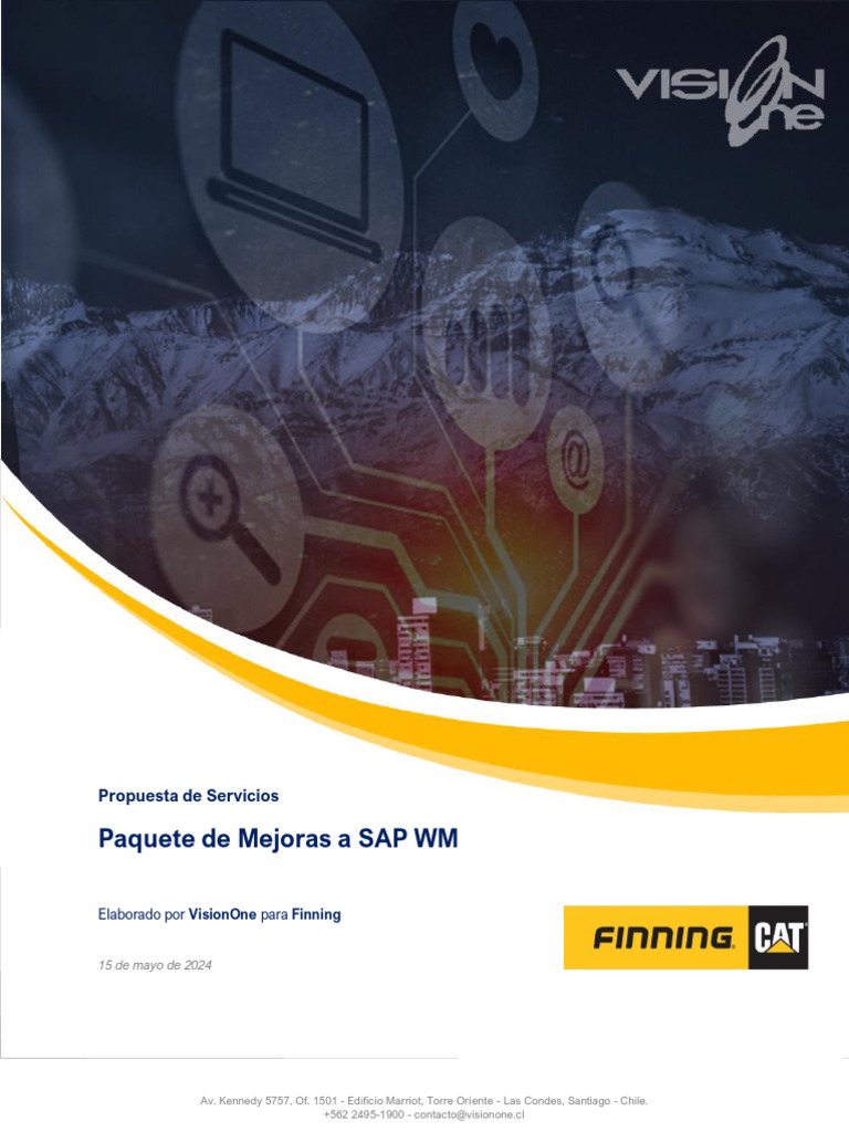 FINNING - VisionOne - Mejoras WM 20240515 | PDF | Transporte | Código QR