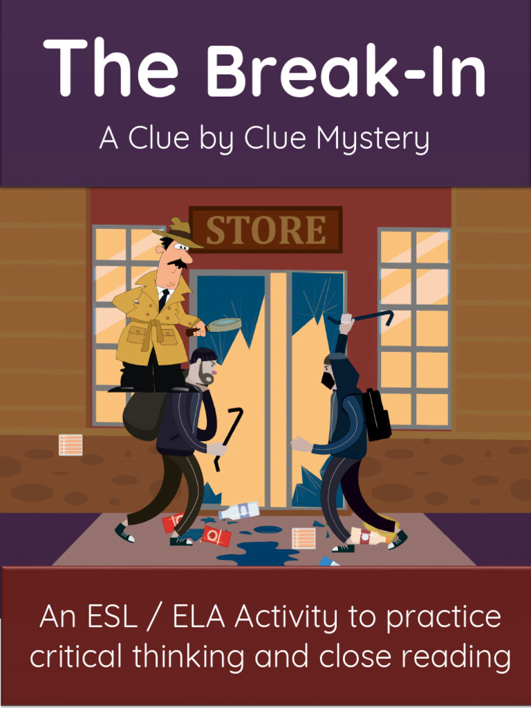 ESL Clue by Clue Mystery Activity | PDF | Reading Comprehension