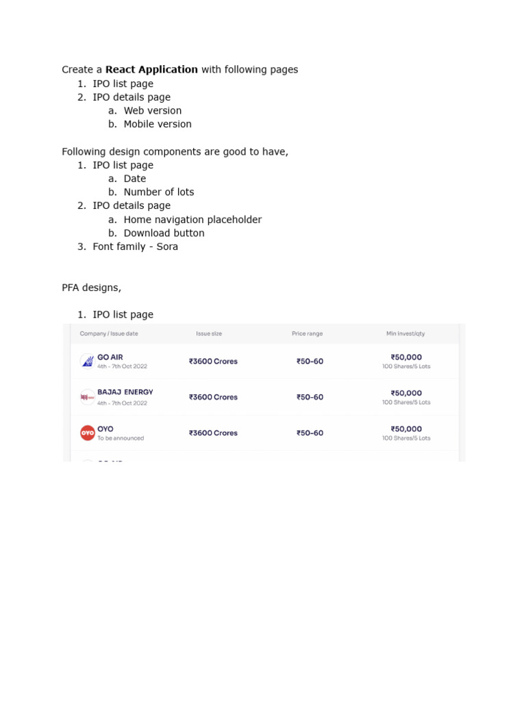 React Assignment (3+yrs) | PDF