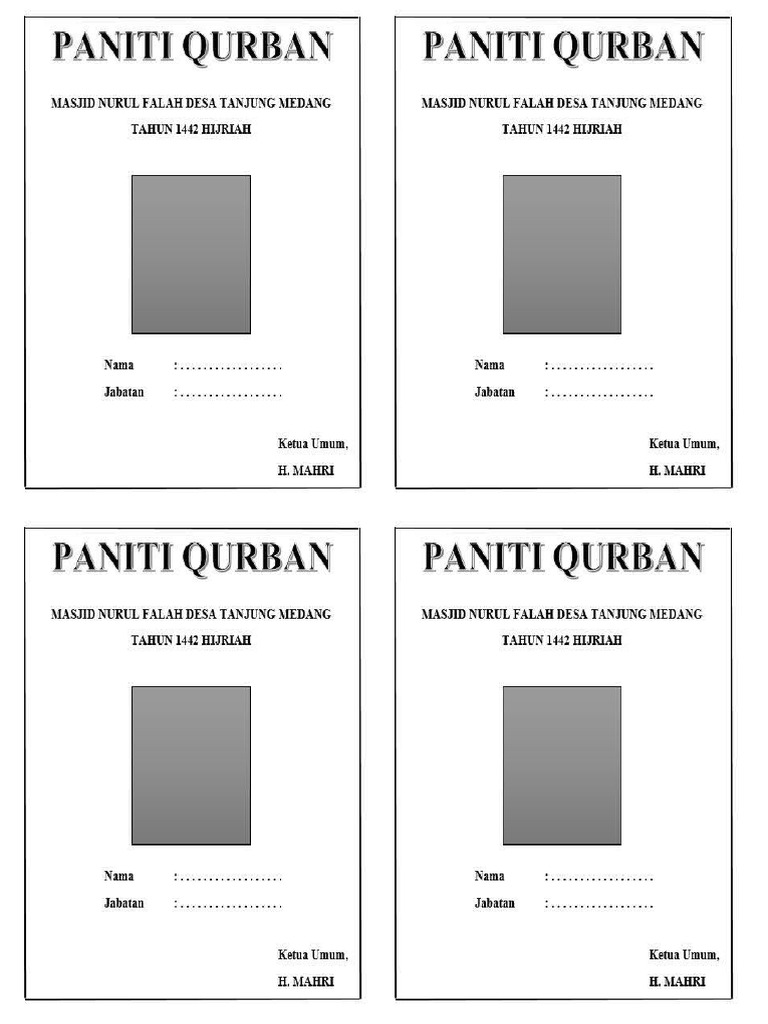 Bet Panitia Qurban | PDF