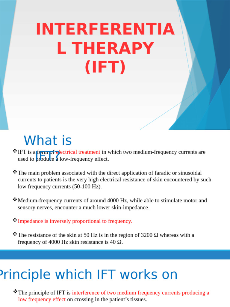 Interferential Therapy (Ift) | PDF | Frequency | Pain
