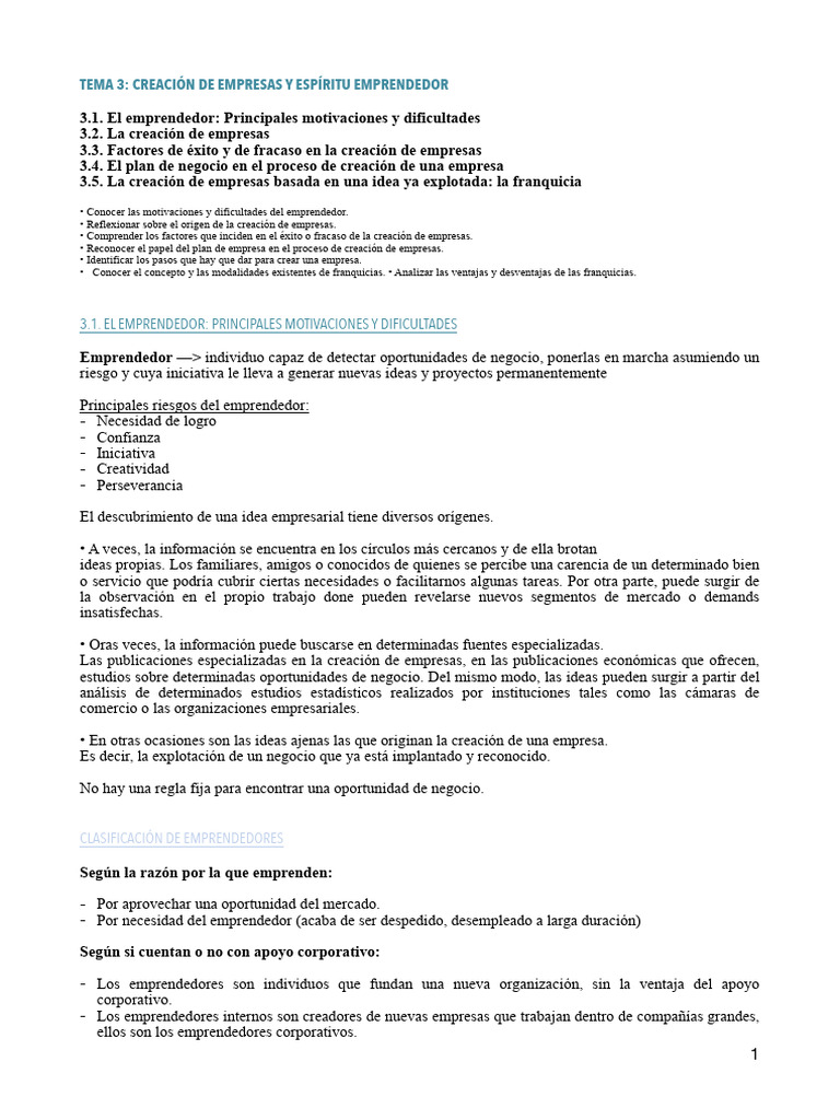 Resums Tema 3 Ade | PDF | Iniciativa empresarial | Business