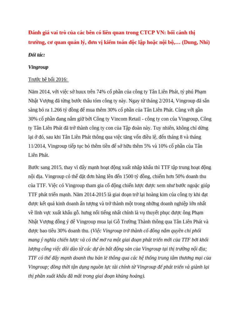 Bài Case G Trư NG Thành | PDF