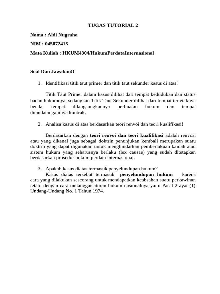 Aldi Nugraha - HKUM4304 | PDF | Politik | Ilmu Sosial