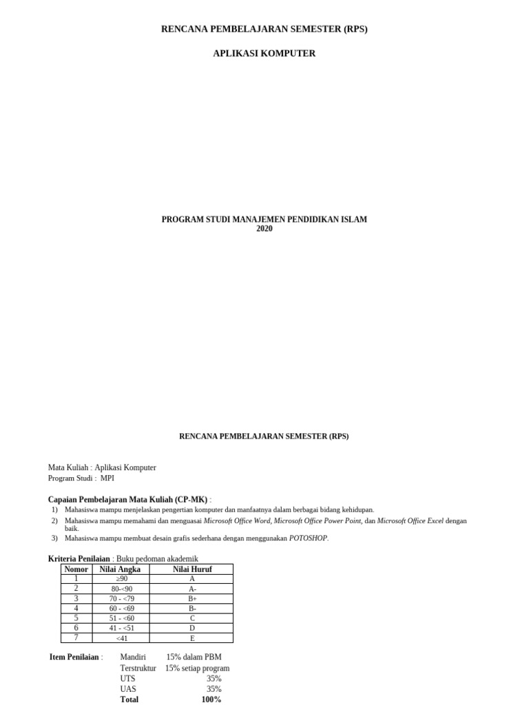 Rps apliKASI komPOTER | PDF | Komputer