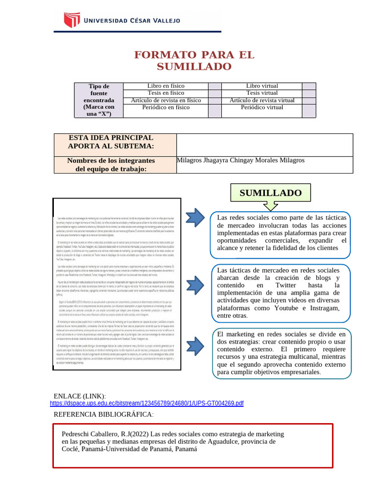 S03 Formato para Sumillado | PDF | Marketing | Negocios económicos