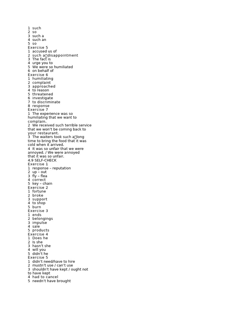 Focus 4 Workbook Answer Key | PDF