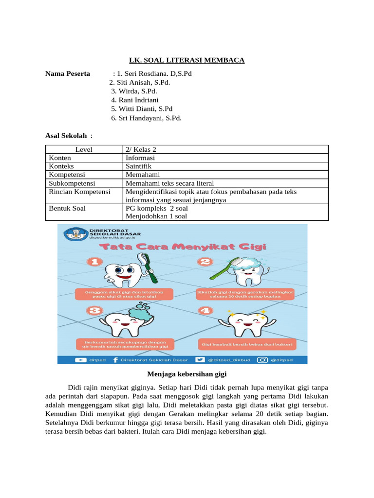 KLP 13 Soal Literasi | PDF | Karier & Perkembangan