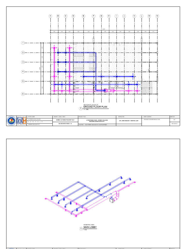 Cadd4 - Four Storey College BLDG - Hvac | PDF | Structural Engineering ...