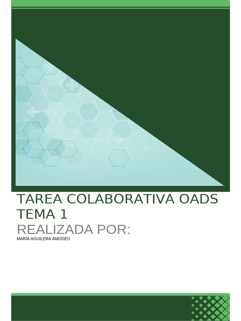 Tarea Colaborativa Oads Tema 1 | PDF | Enfermedad de Alzheimer | Nutrición