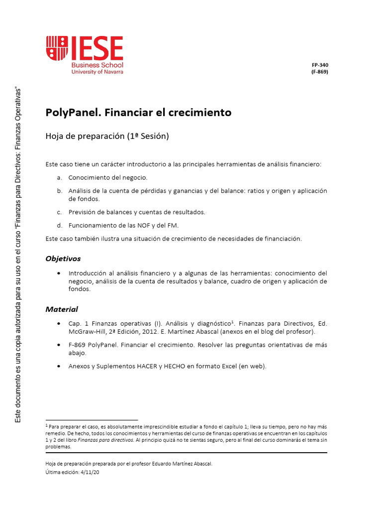 Polypanel Hoja de Preparacion Semana 1 | PDF | Economias