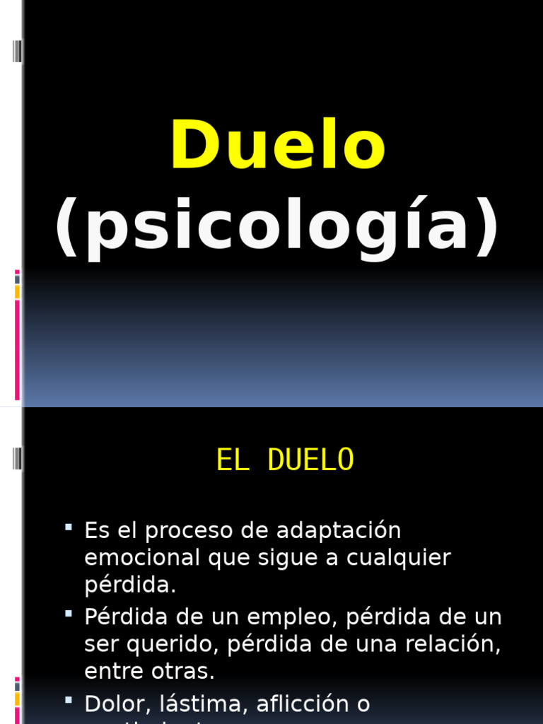 Etapas y Tipos del Duelo Emocional | PDF | Dolor | Ciencias del ...