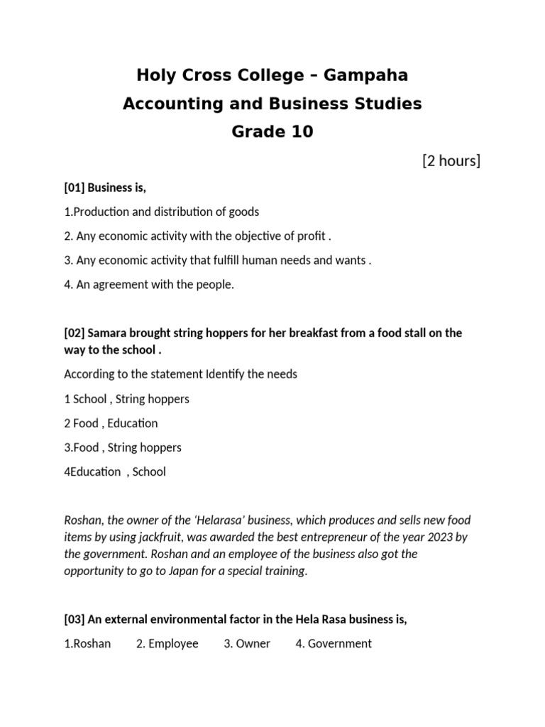 grade 10 commerce | PDF | Partnership | Sole Proprietorship