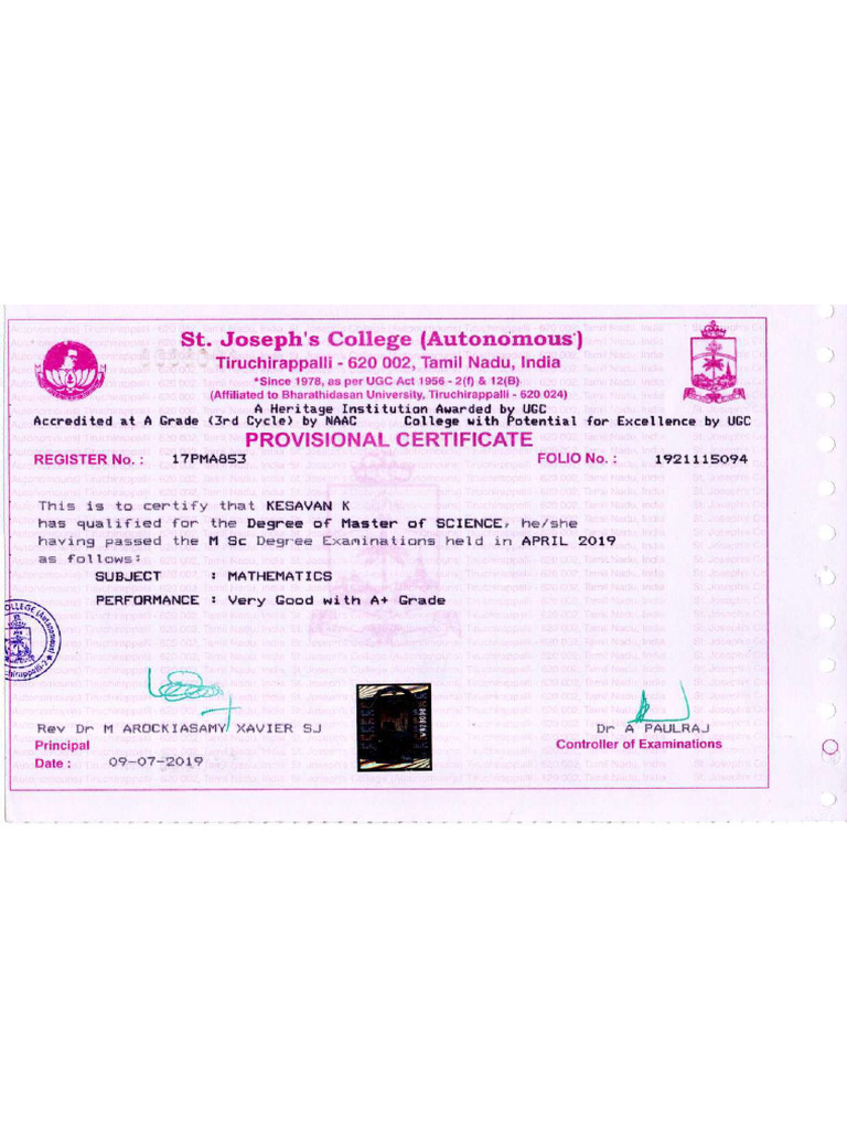 PG MARKSHEET K7 - Compressed | PDF