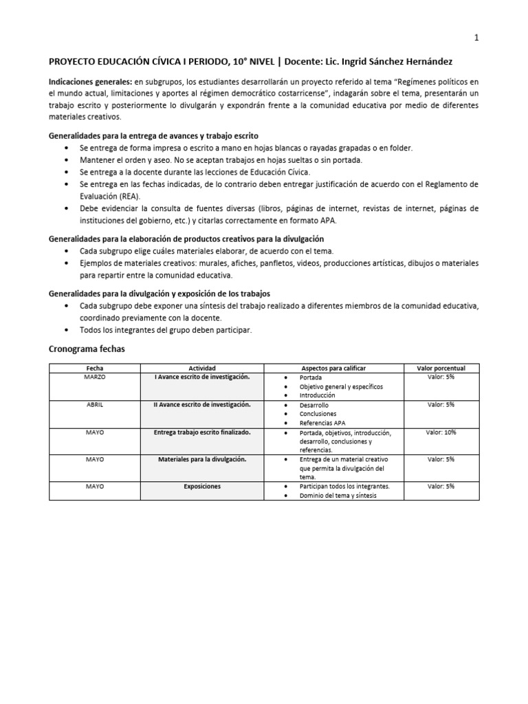 Proyecto Cívica Décimo | PDF