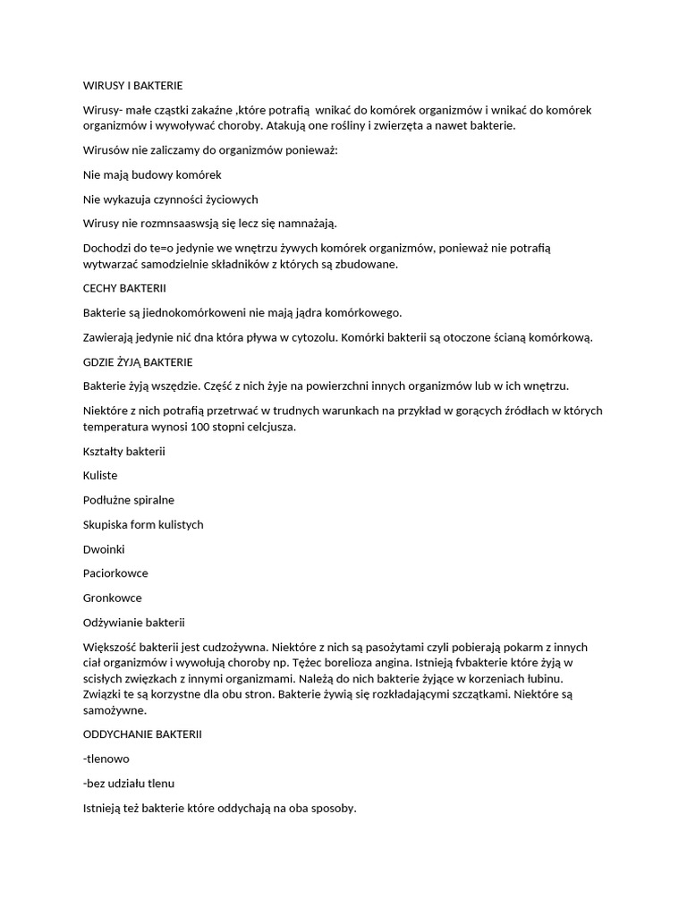 Wirusy I Bakterie | PDF