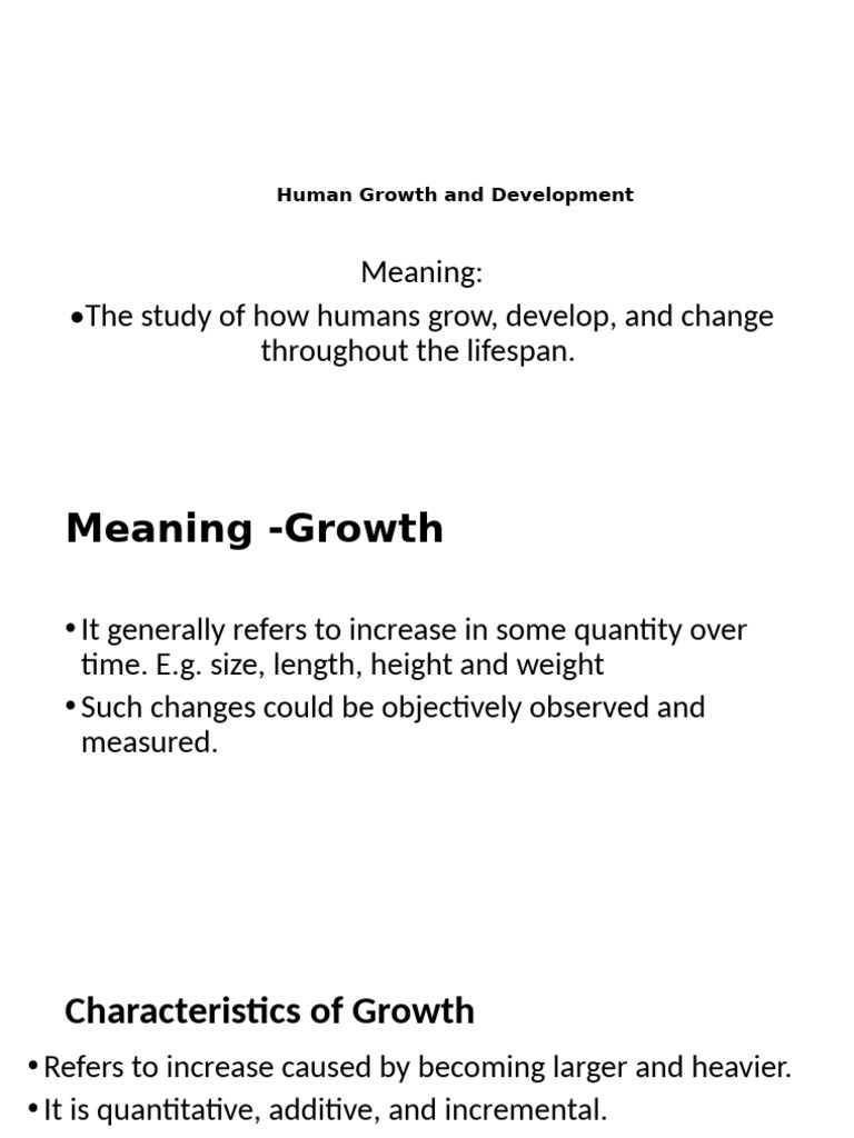 Lesson 1 - Human Growth and Development | PDF | Nature Versus Nurture | Human