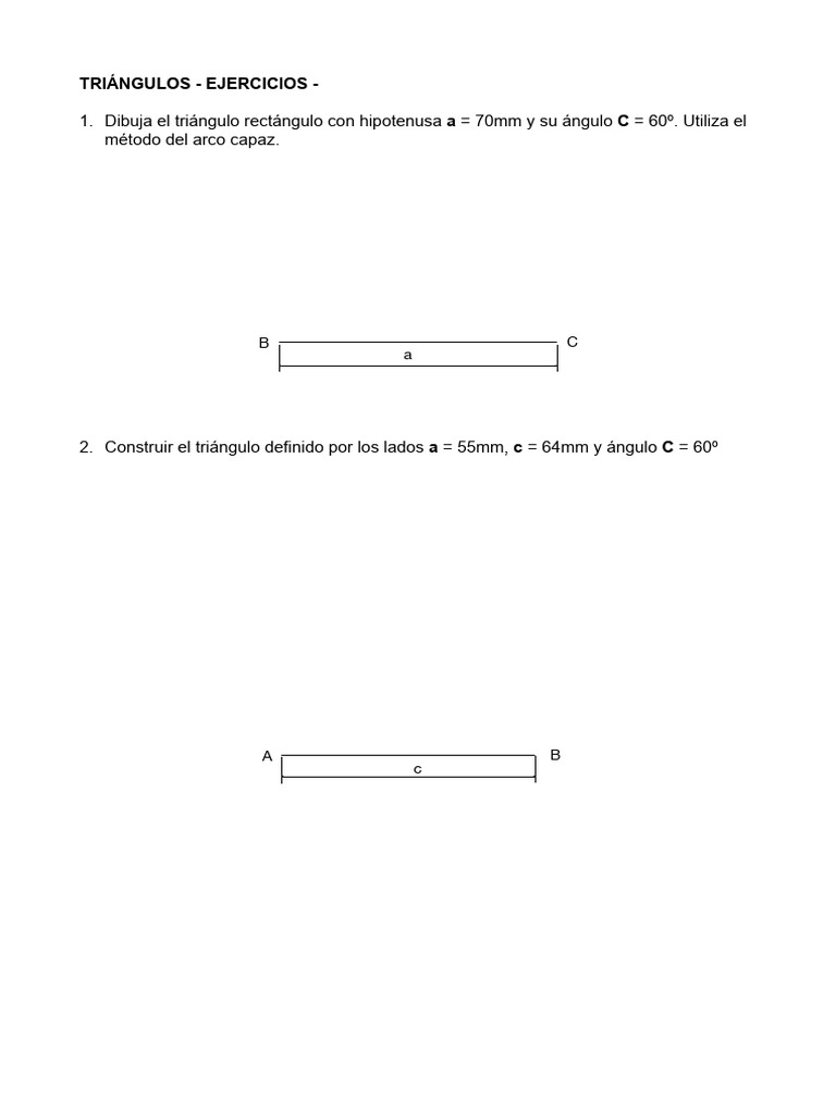 02 Triangulos Ejercicios Pdf Métodos Y Materiales De Enseñanza