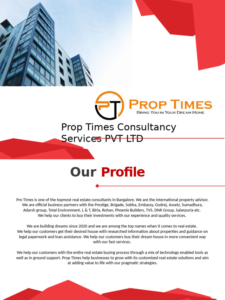 Modern Real Estate Company Profile Presentation 1 | PDF | Business ...