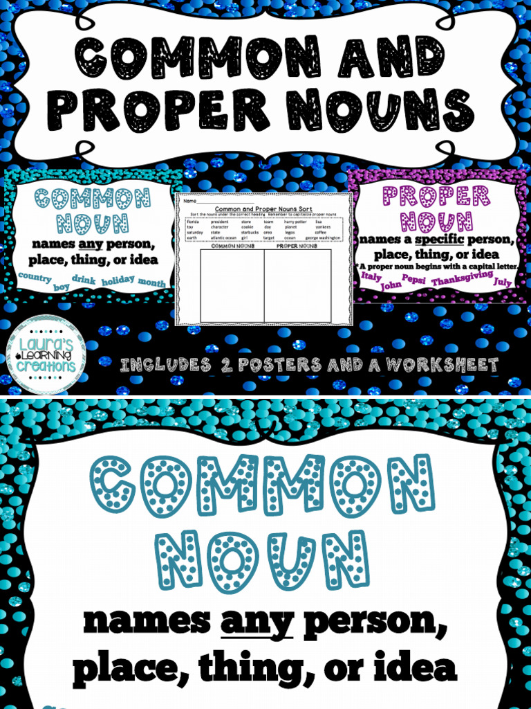 Common and Proper Nouns Worksheet | PDF | Starbucks