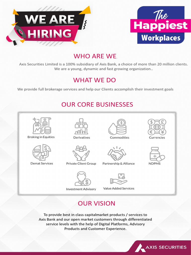 Axis Securities Recruitment Flyer | PDF