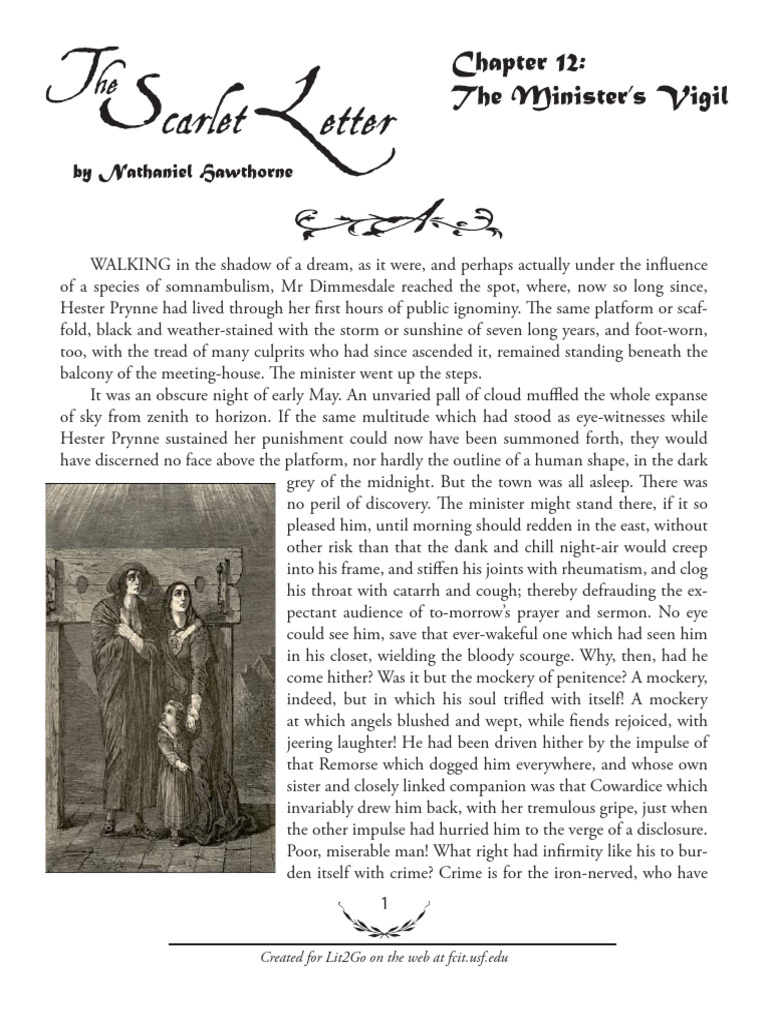 The Scarlet Letter 014 Chapter 12 The Ministers Vigil | PDF