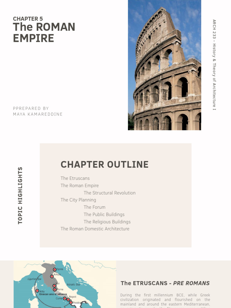 S24 ARCH 233 Chapter 5 - The Roman Empire Civic and Domestic ...