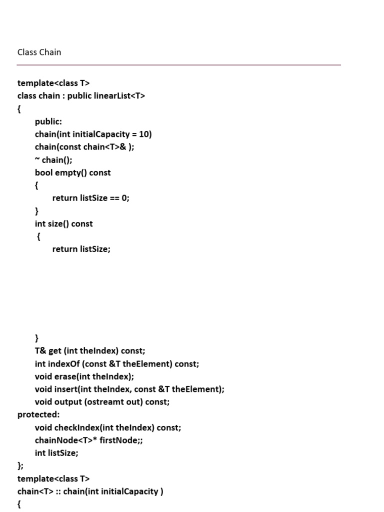 Class Chain | PDF | Software Engineering | Object (Computer Science)