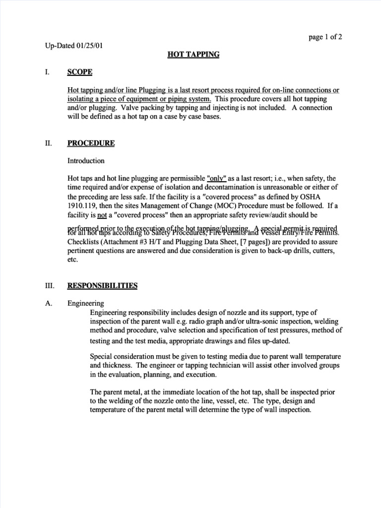 Documento - Procediminto de Hot Tap | PDF | Welding | Construction