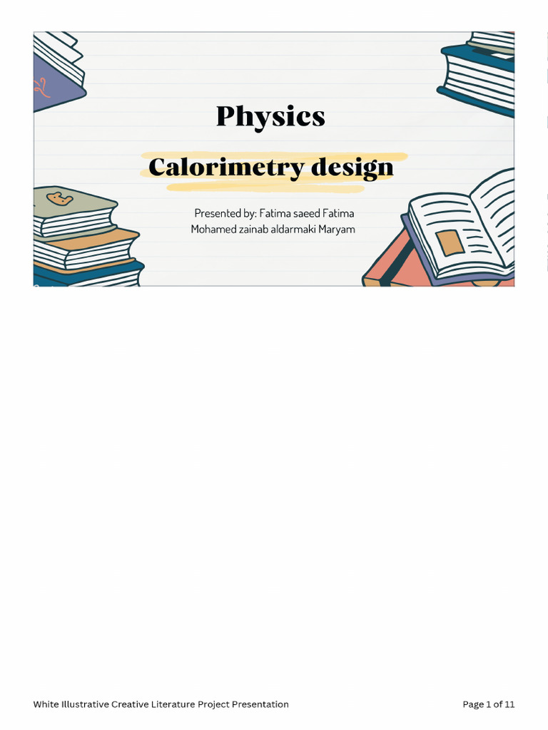 White Illustrative Creative Literature Project Presentation PDF | PDF