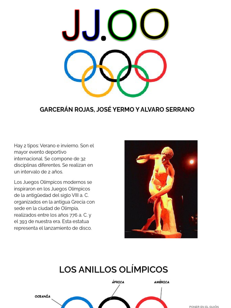 Historia y Símbolos de los Juegos Olímpicos | PDF | Juegos olímpicos ...