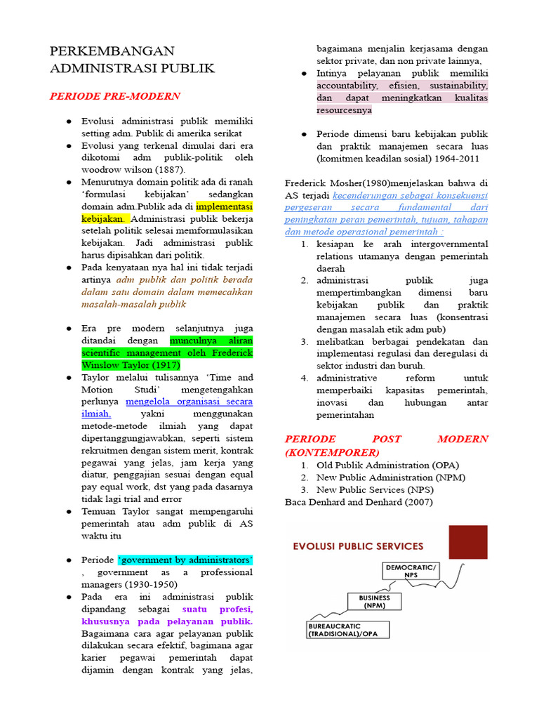 S1 - Sap 5 - Piap - Perkembangan Administrasi Publik | PDF