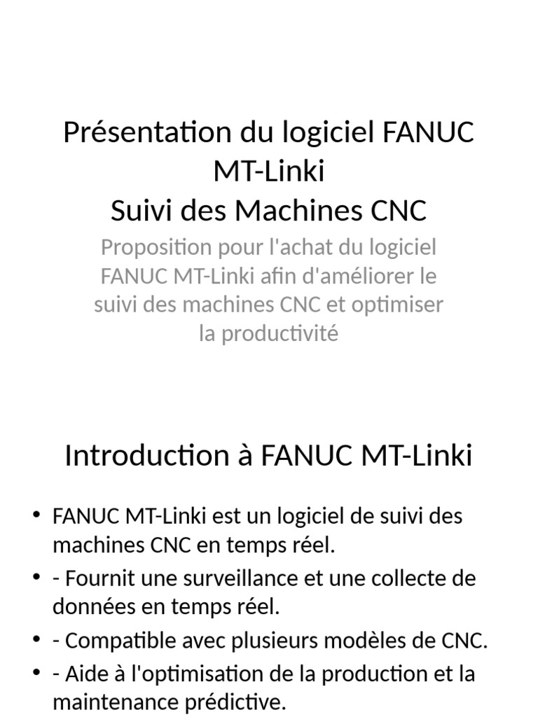 Presentation FANUC MT Link I | PDF
