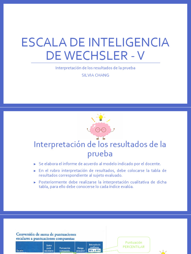Interpretación de Resultados WISC-V | PDF | Sicología | Neurociencia