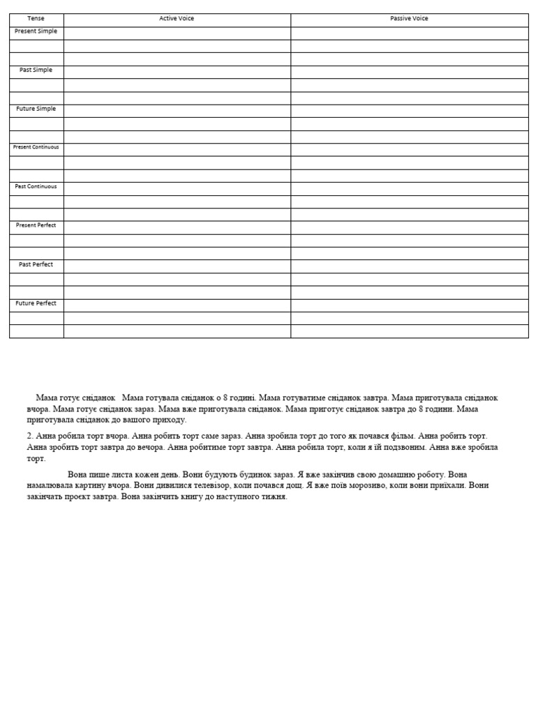 Passive Voise Tasks - . | PDF