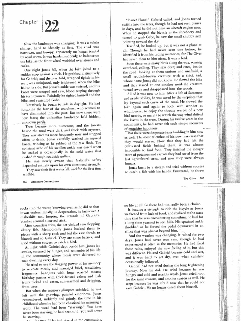 The Giver Chapter 22 & 23 | PDF