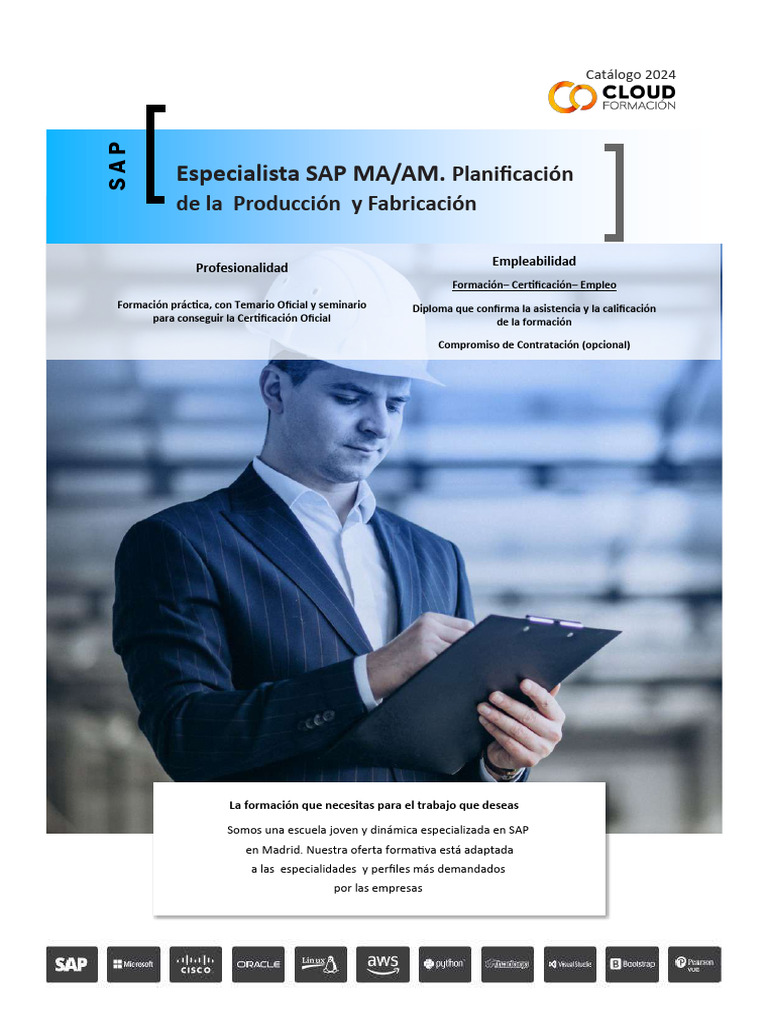 Especialista SAP MA AM Planificación de La Producción y Fabricación ...