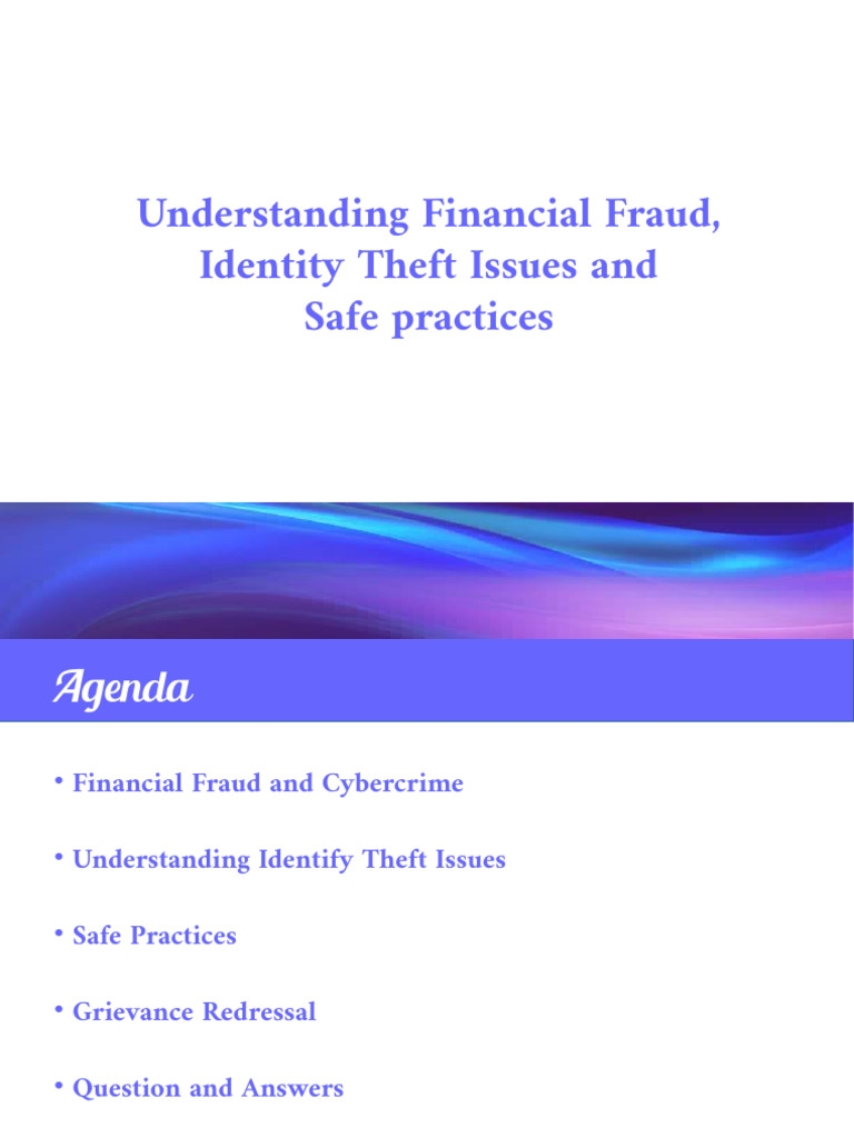 Financial Fraud and Identity Theft | PDF | Phishing | Identity Theft