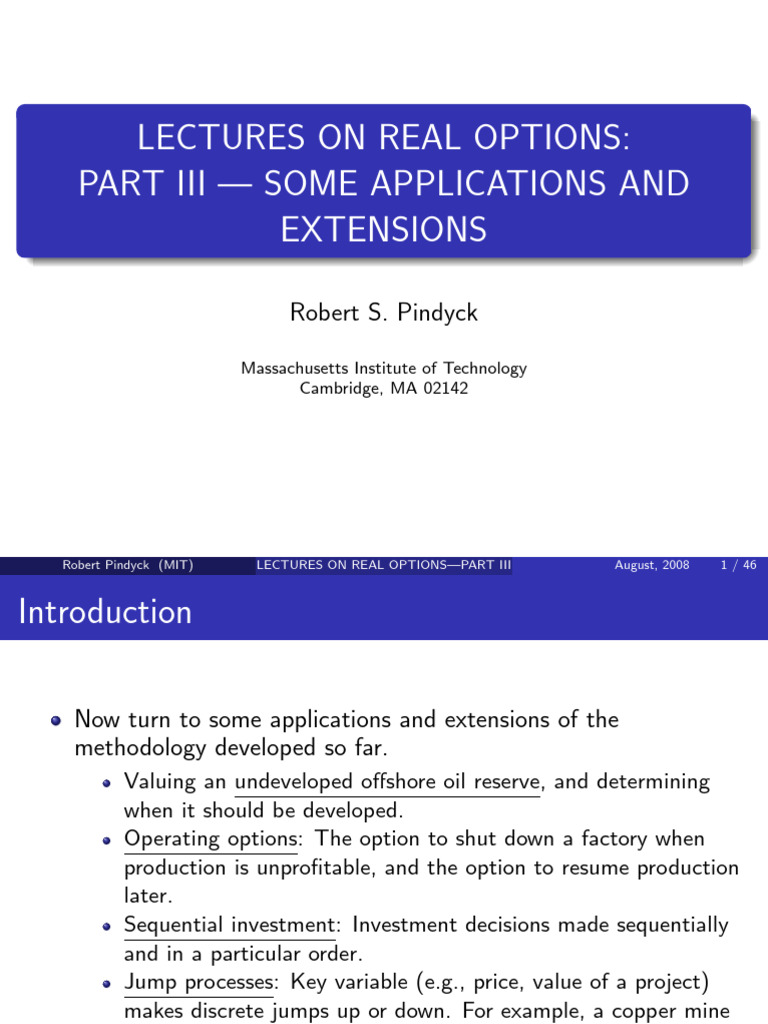 RO_P3_Hand Outs | PDF | Option (Finance)